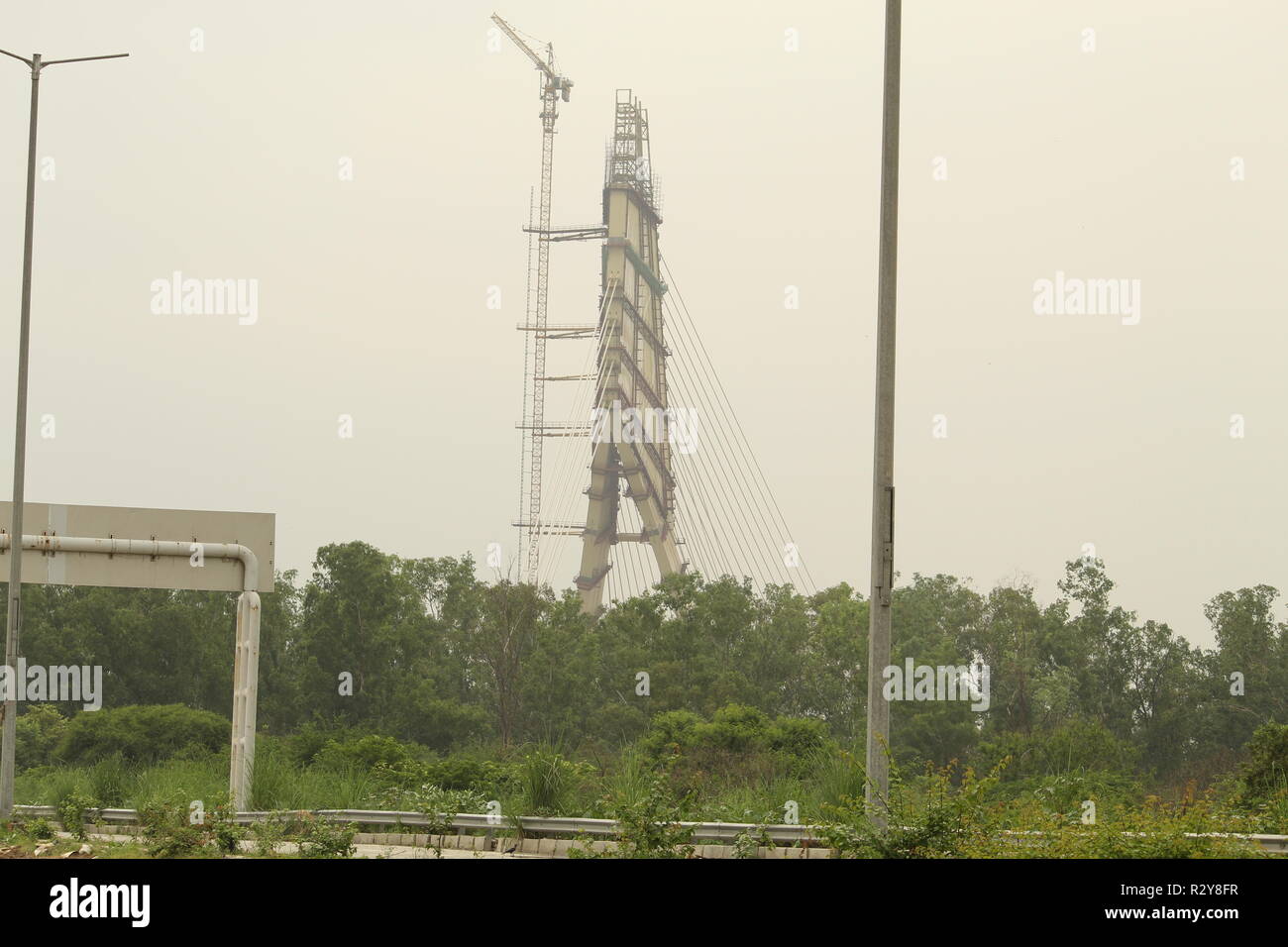 New Delhi Signature Bridge Stock Photo - Alamy