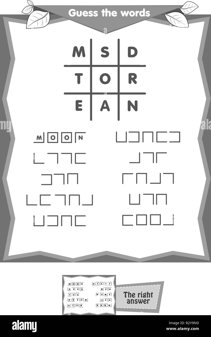 Educational game iq children Black and White Stock Photos & Images - Alamy