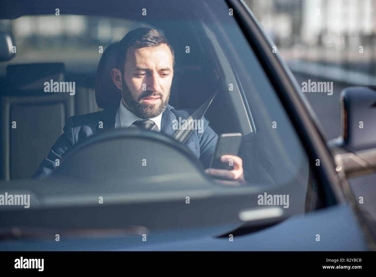 Driving car view windshield hi-res stock photography and images - Alamy