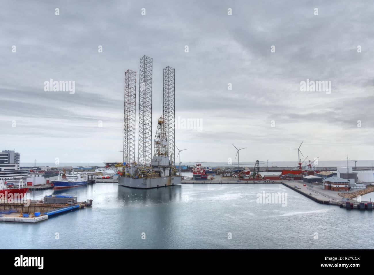 Dänemark, Frederikshavn, Hafen, Fährhafen, Bug, Schiff, Fähre, Dock ...