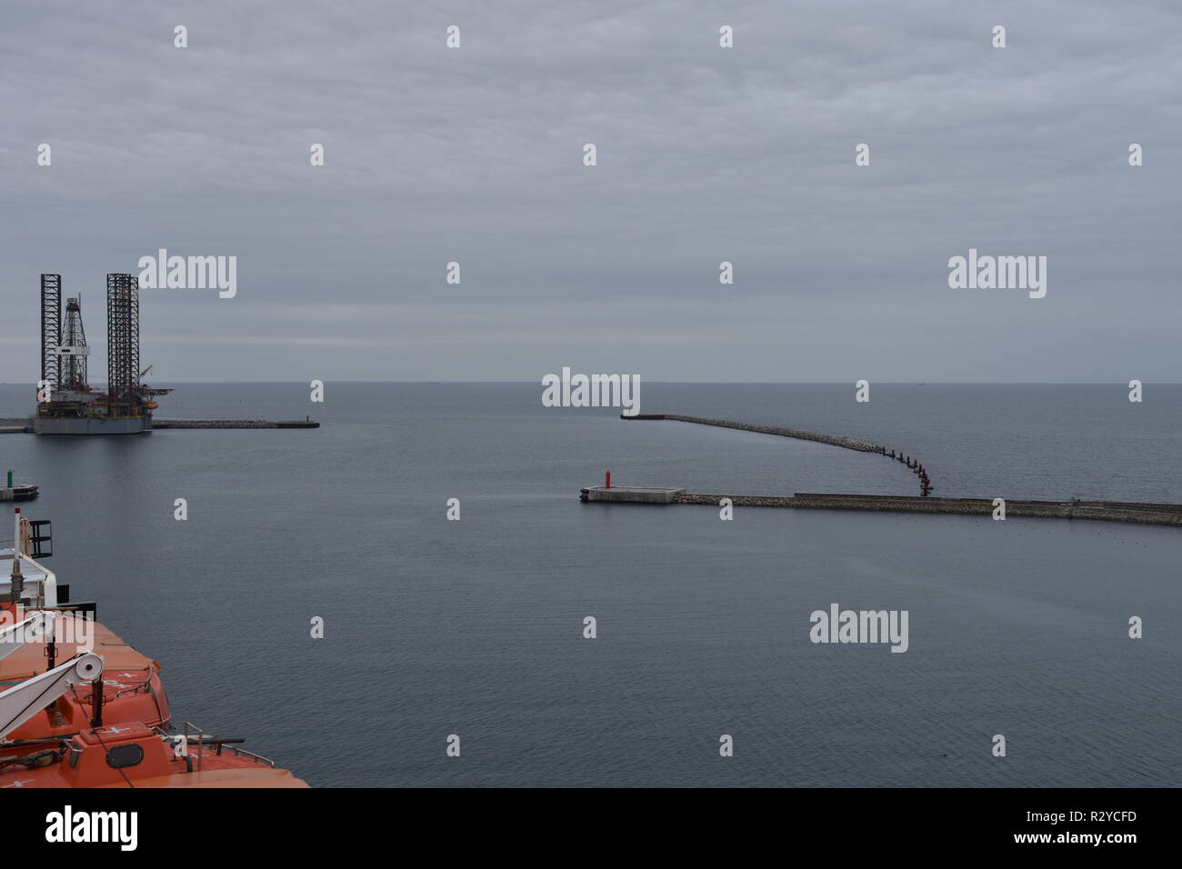 Dänemark, Frederikshavn, Hafen, Fährhafen, Bug, Schiff, Fähre, Dock ...