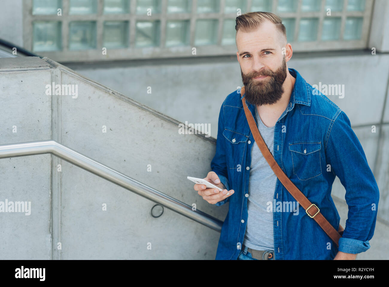 Bearded man walking hi-res stock photography and images - Alamy