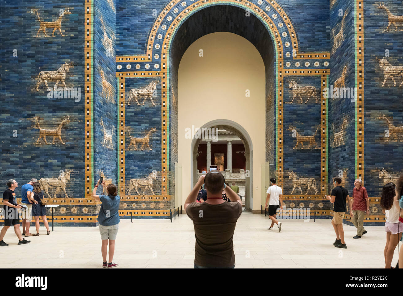 Berlin. Germany. Pergamon Museum. Reconstruction of the Ishtar Gate of ...