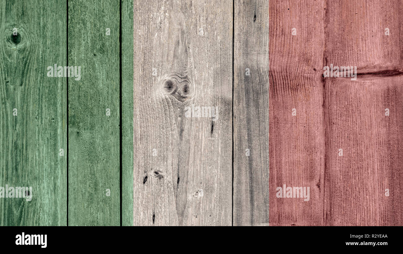 Italy Politics News Concept: Italian Flag Wooden Fence Stock Photo - Alamy