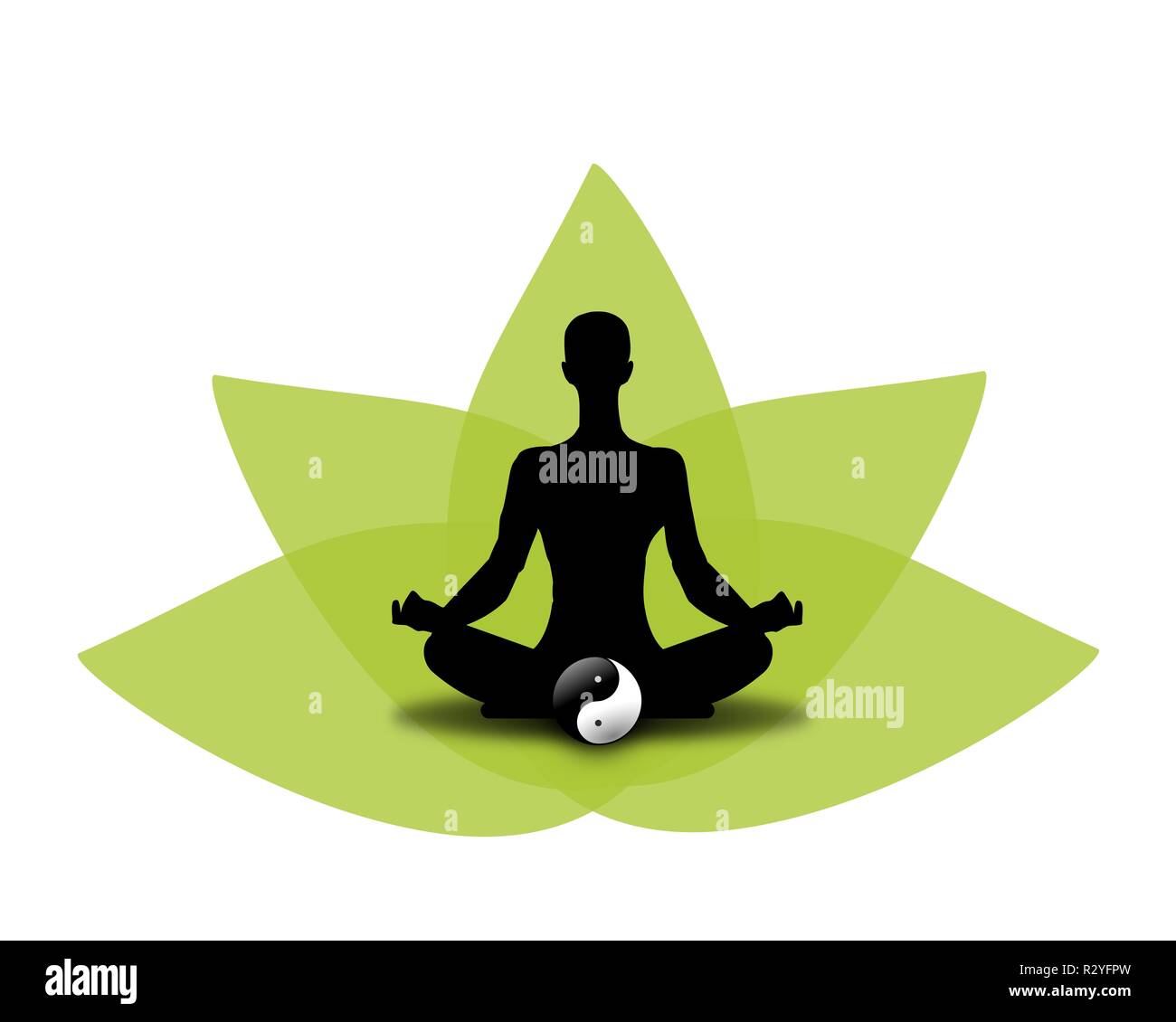 Meditation symbolism Cut Out Stock Images & Pictures - Alamy