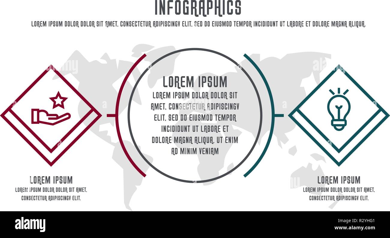 infographics with two elements, quadrilaterals. Contains map in the ...