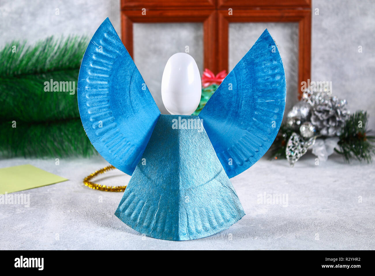 The process of creating your own Christmas angel from a disposable ...