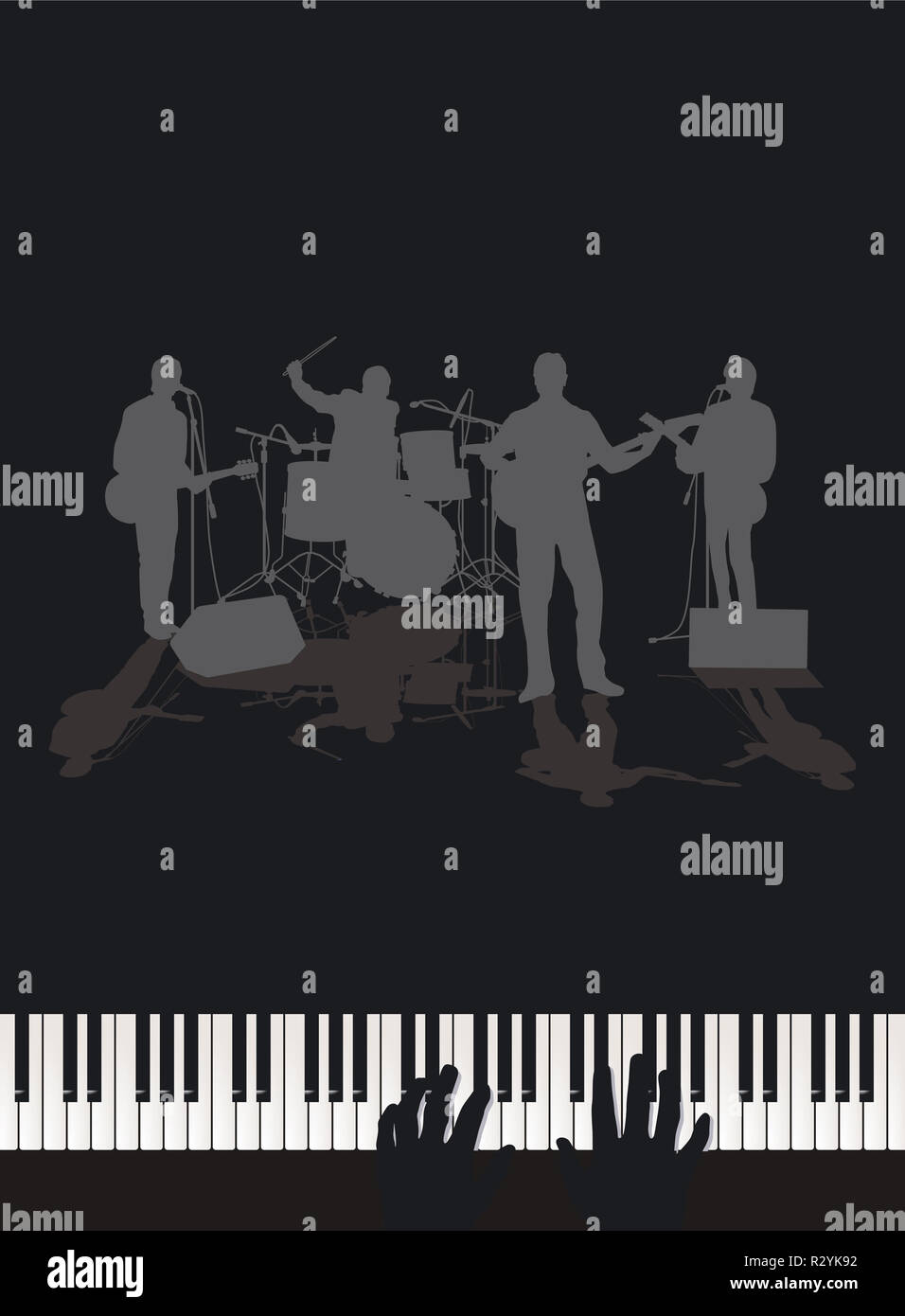 band and piano Stock Photo - Alamy