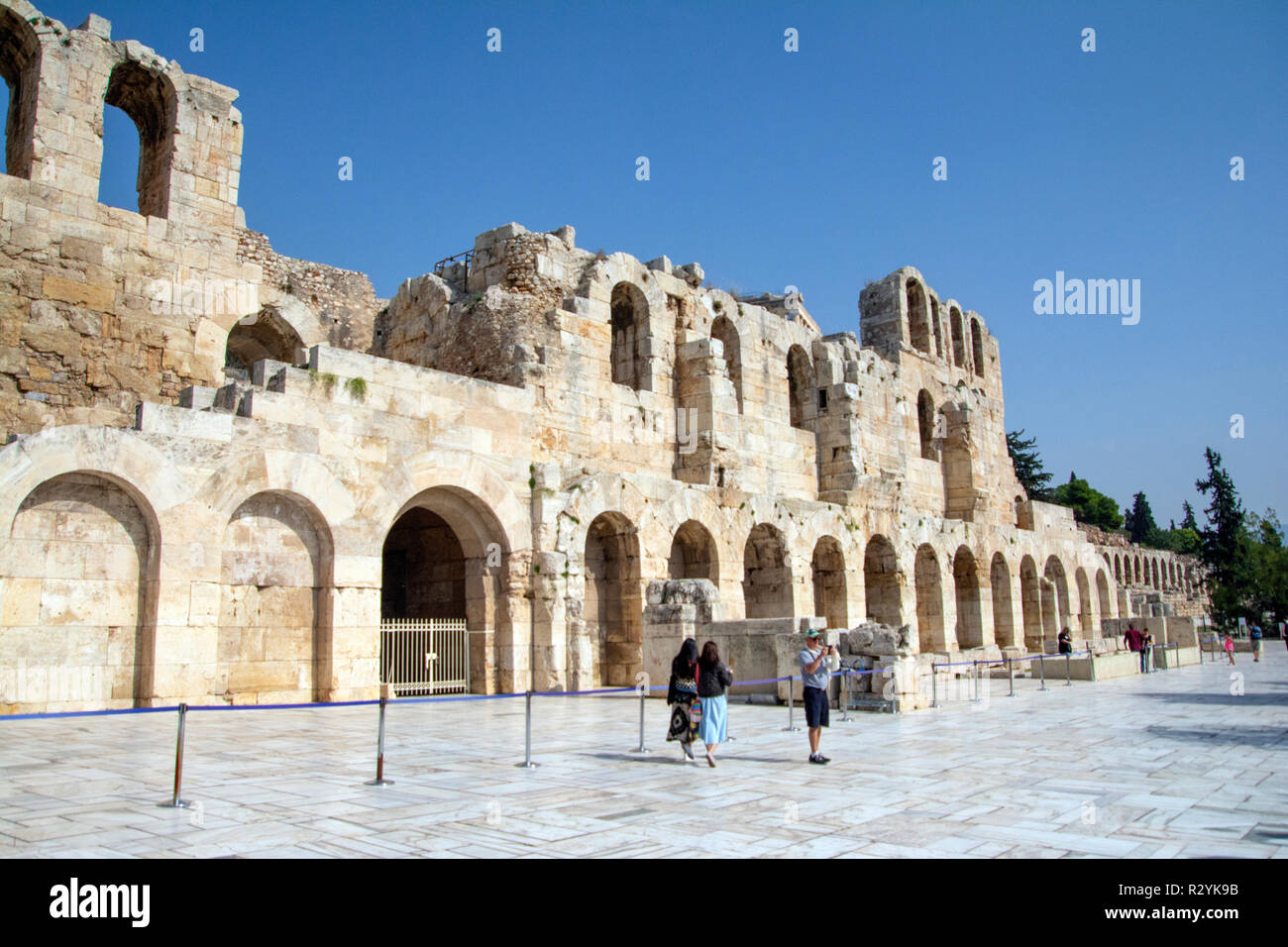 A view of the base of the Acropolis Stock Photo - Alamy