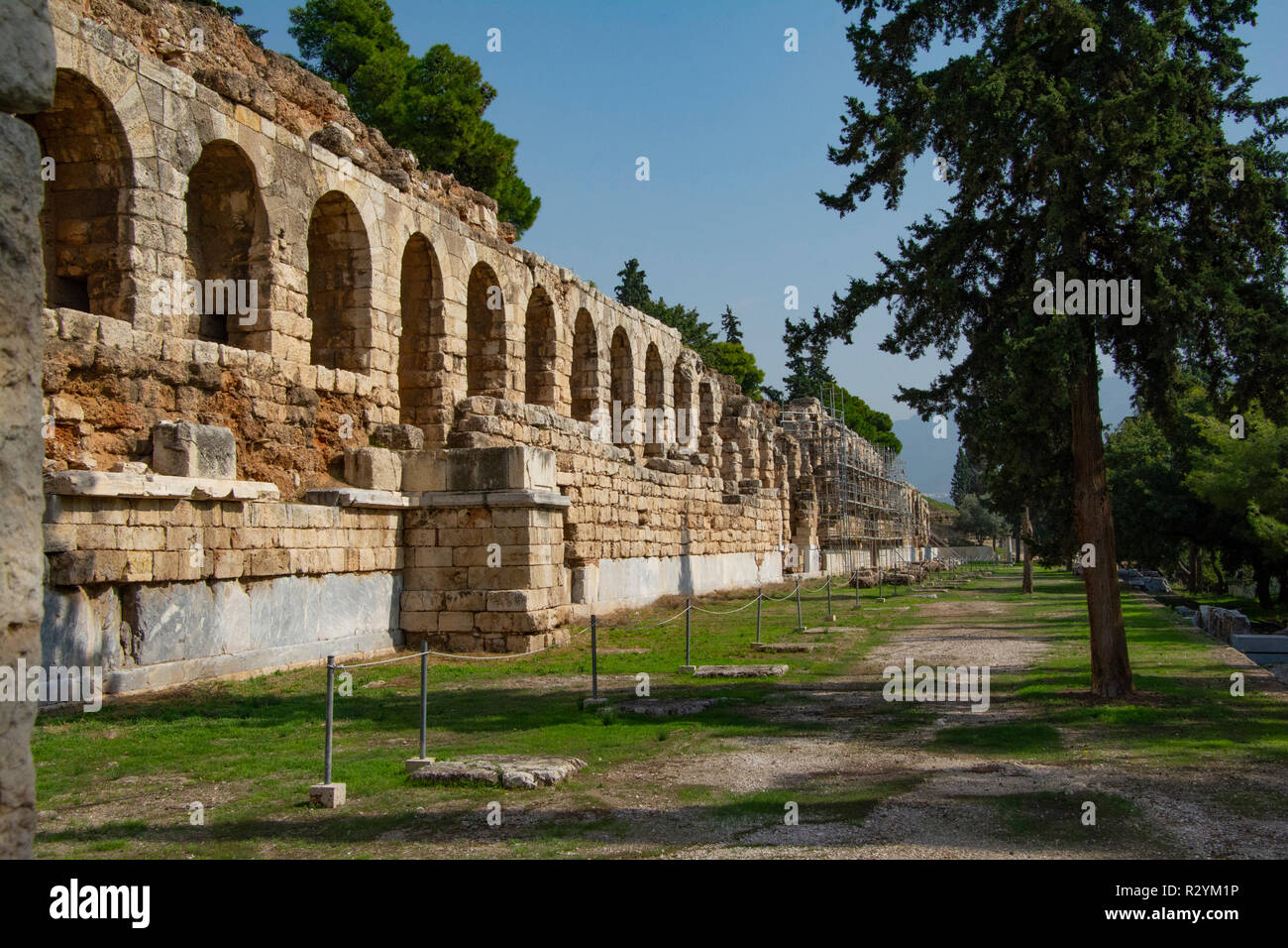 At the base of the Acropolis Stock Photo - Alamy