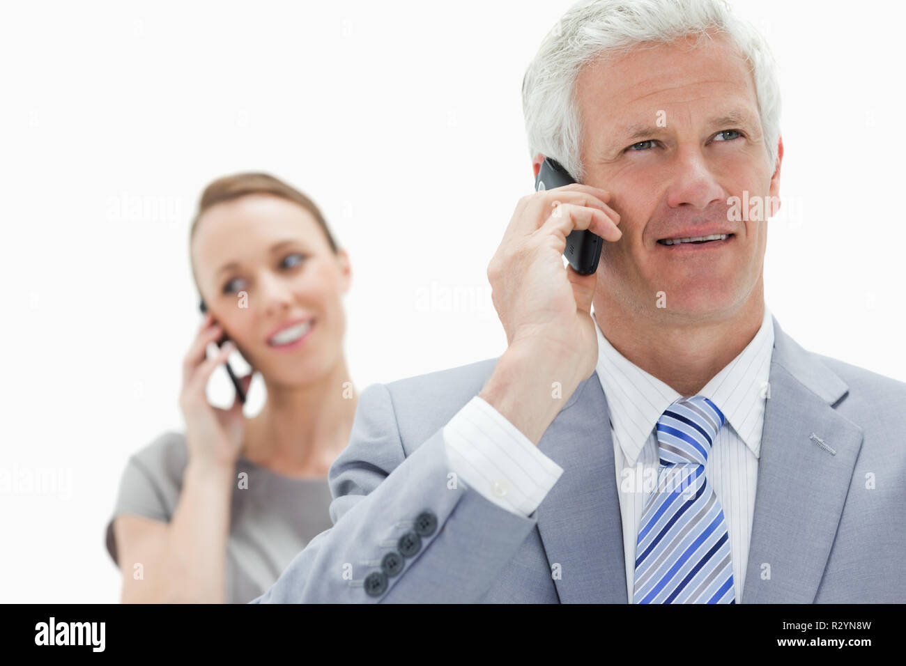 Man laughing serious woman studio hi-res stock photography and images ...