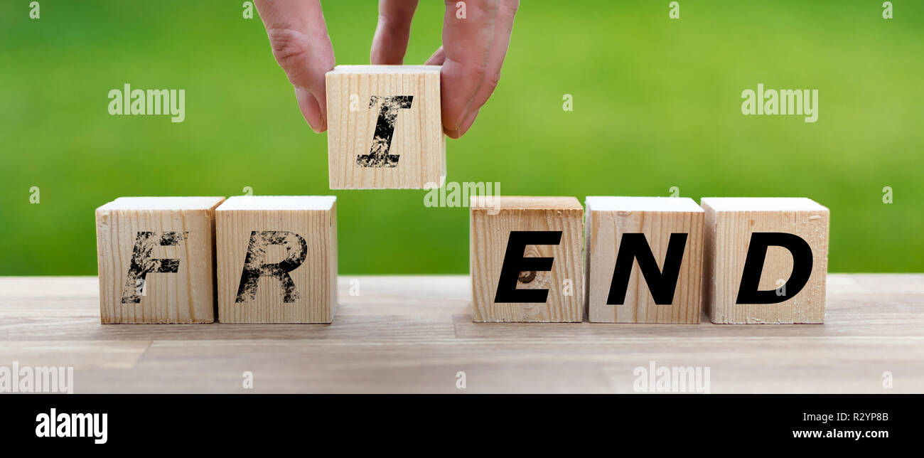Dice symbolize the end of a friendship Stock Photo - Alamy