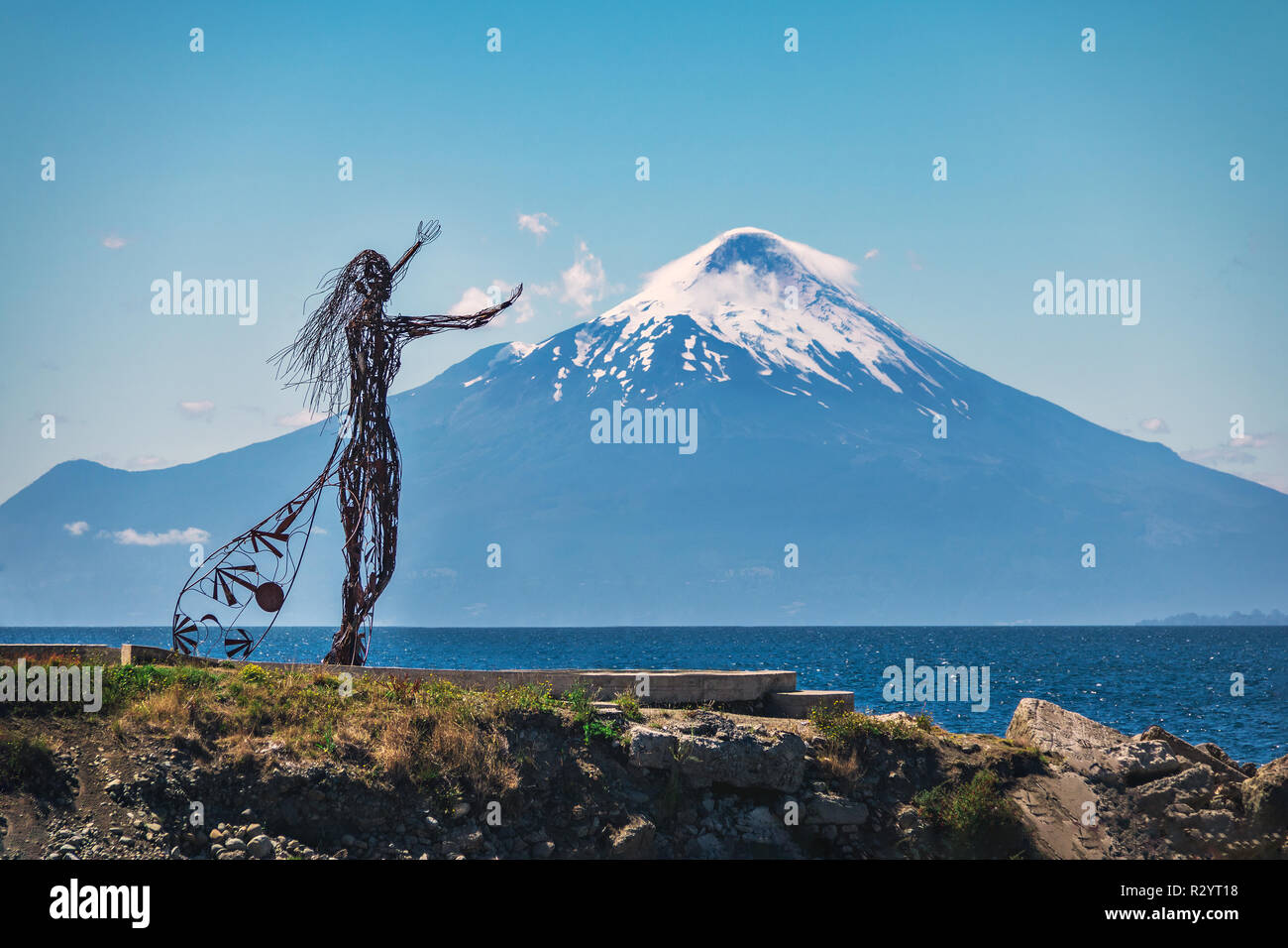 Licarayen Princess and Osorno Volcano - Puerto Varas, Chile Stock Photo ...