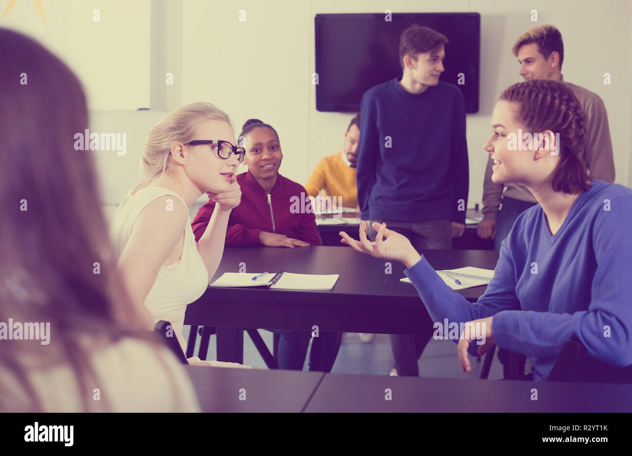 Group Having Animated Conversation High Resolution Stock Photography ...