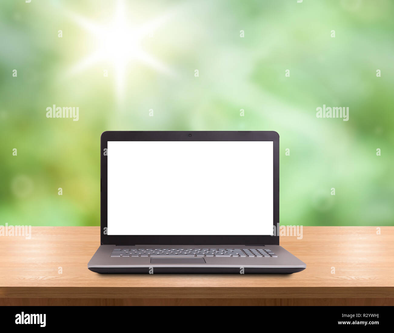 Laptop with empty space isolated on white background. Mock up Stock ...