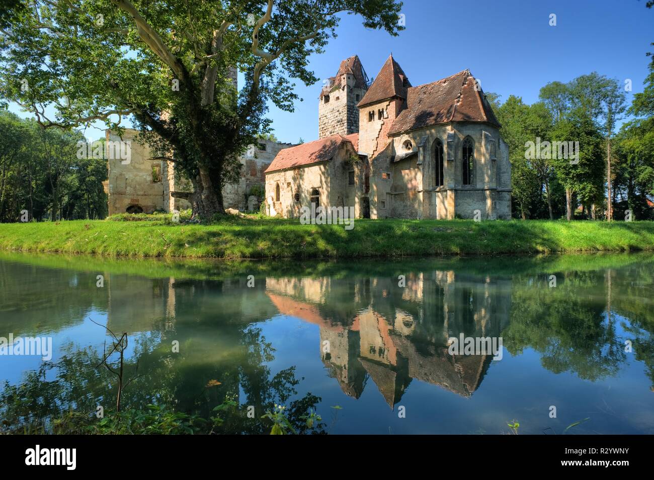 Schloss Pottendorf war ein bis nach 1945 bedeutendes Wasserschloss in ...