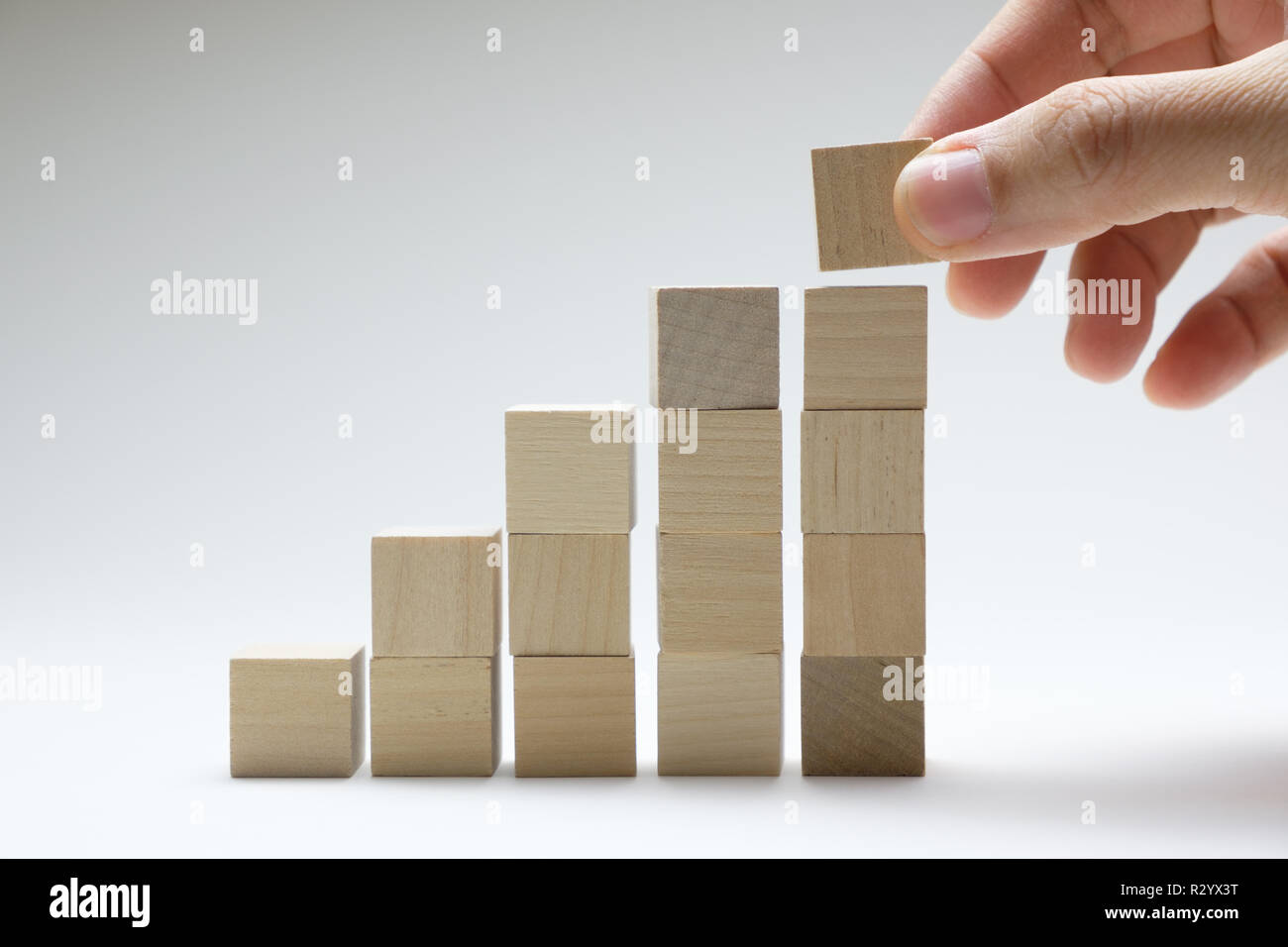 Bar graph man ladder ladder hi-res stock photography and images - Alamy