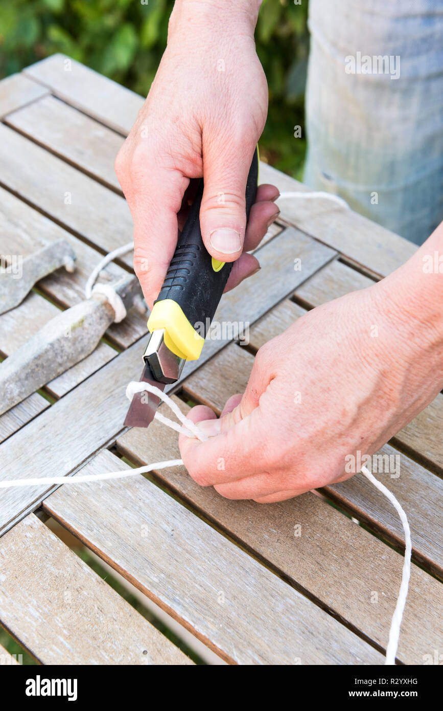 Making of a garden line Stock Photo - Alamy