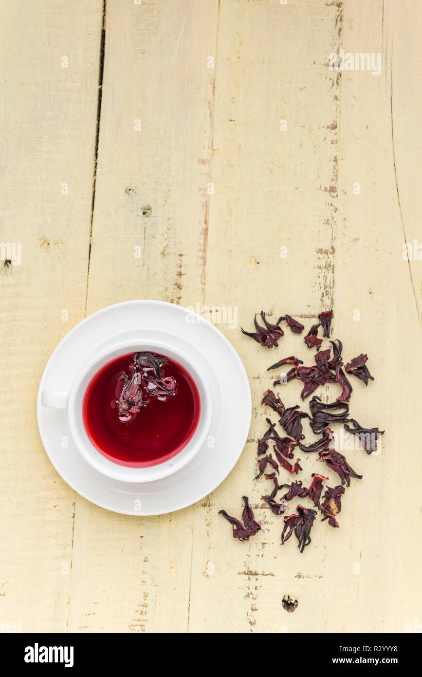 Rosella tea and rosella petals Stock Photo - Alamy