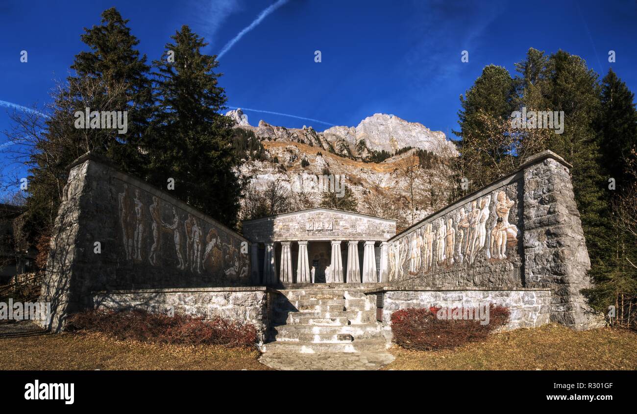 The Paxmal, a neoclassical monument to peace situated on Walenstadtberg ...