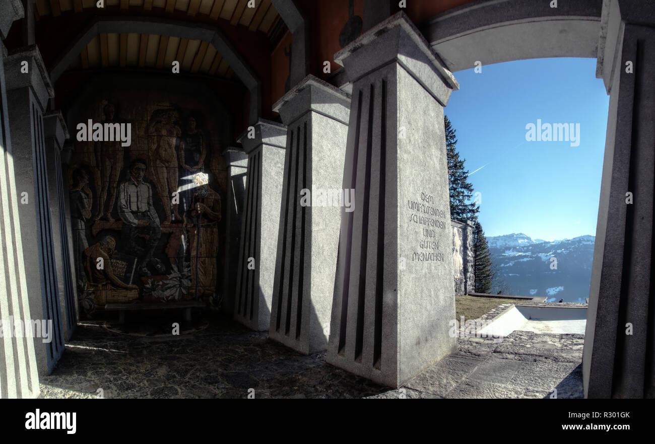 The Paxmal, a neoclassical monument to peace situated on Walenstadtberg ...