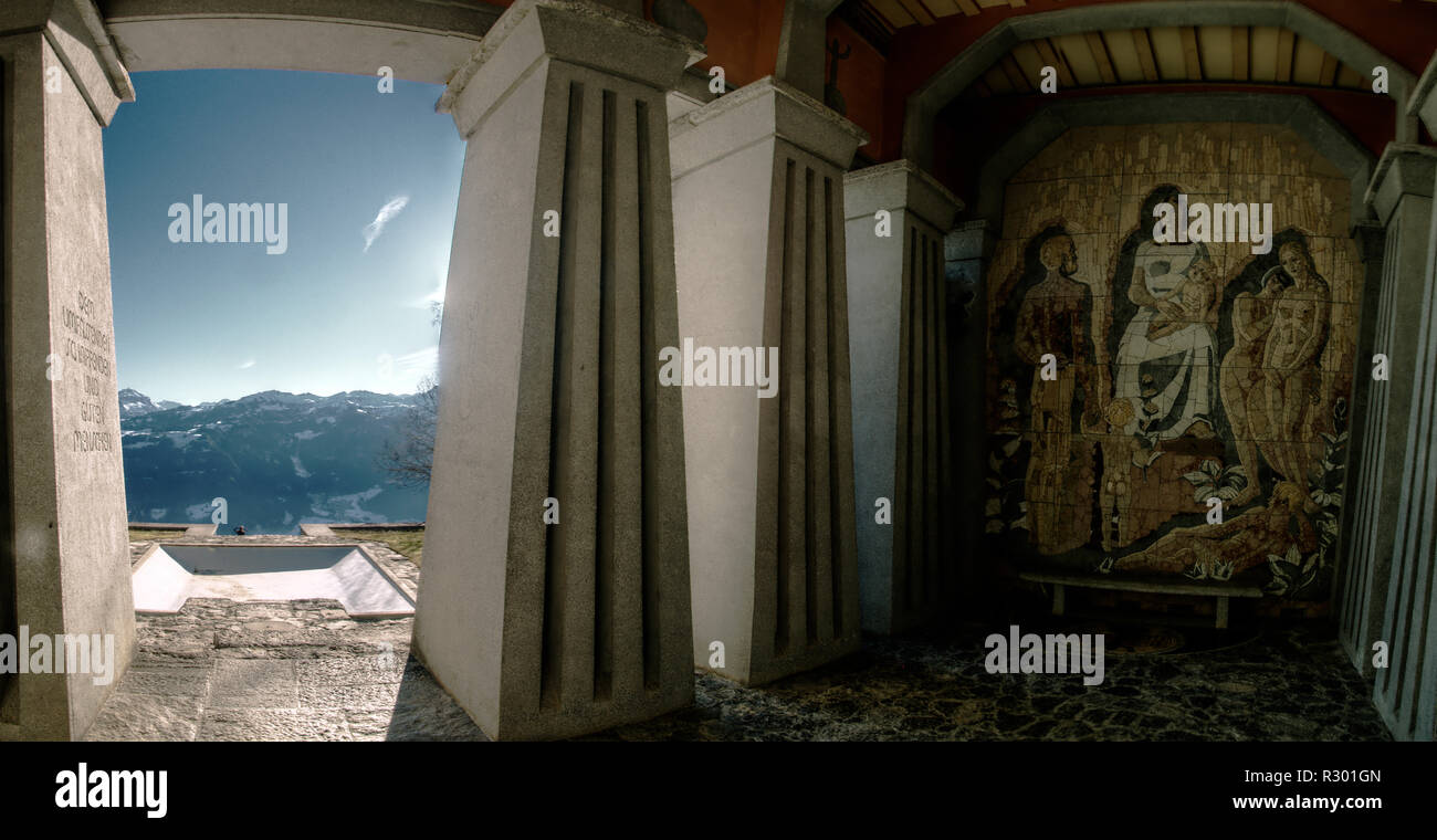 The Paxmal, a neoclassical monument to peace situated on Walenstadtberg ...