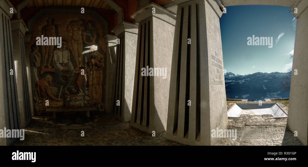 The Paxmal, a neoclassical monument to peace situated on Walenstadtberg ...