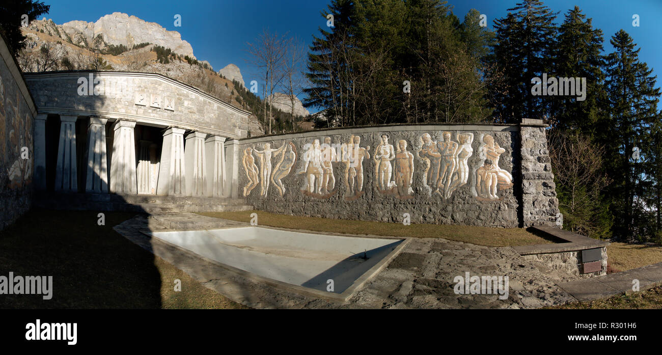 The Paxmal, a neoclassical monument to peace situated on Walenstadtberg ...
