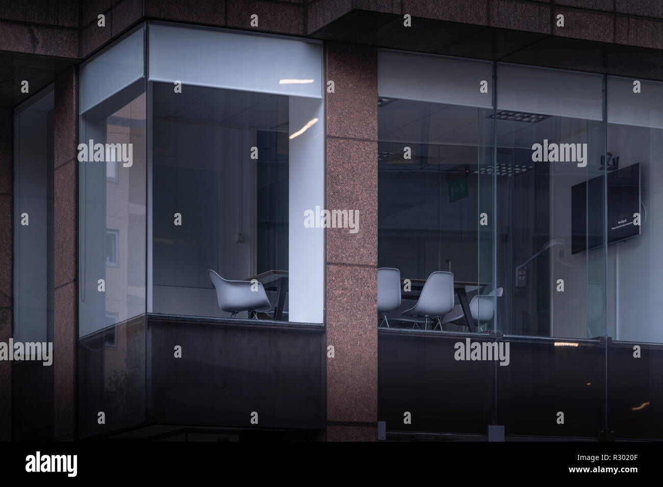 Empty office from outside Stock Photo - Alamy
