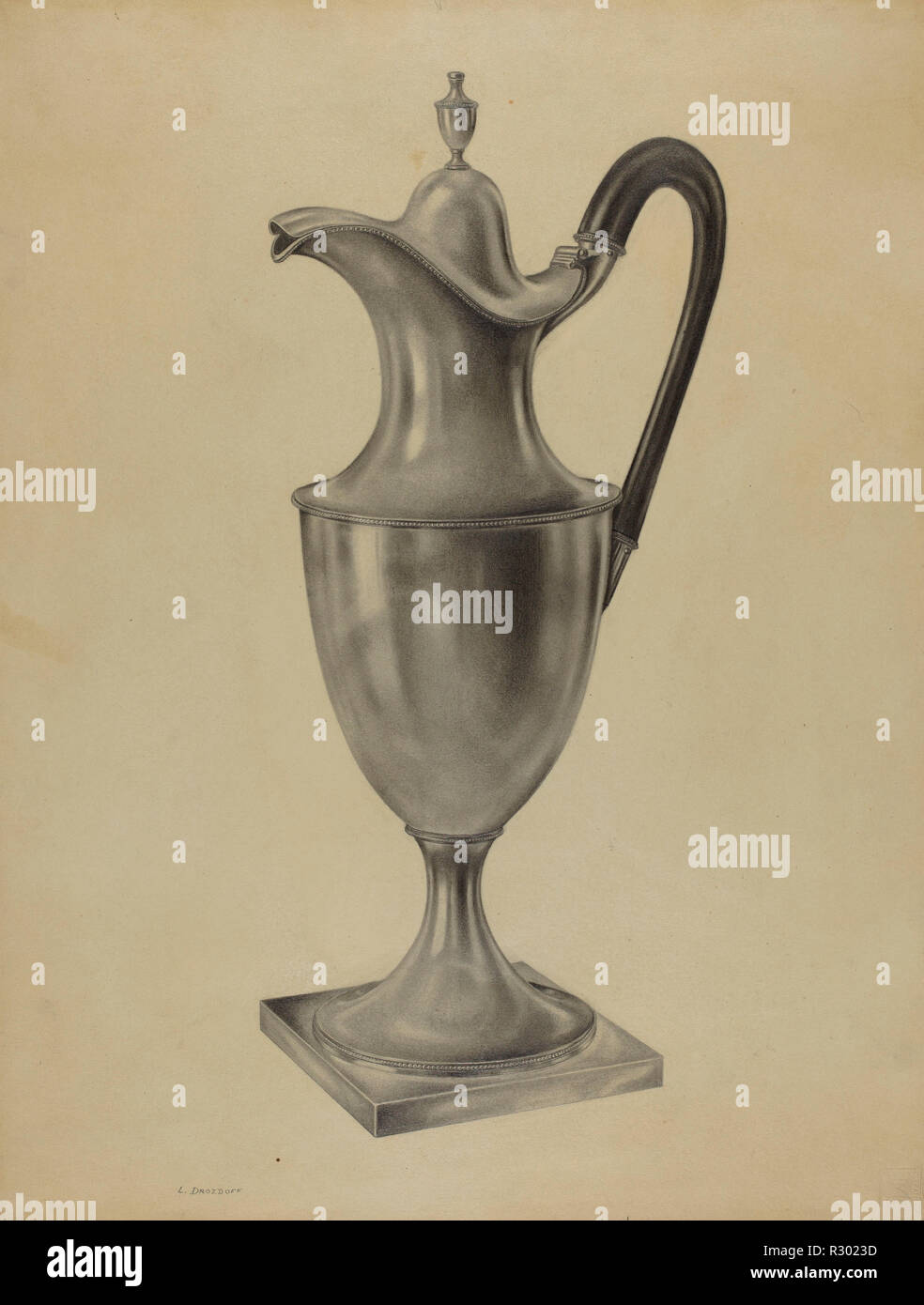 Silver Hot Water Pot. Dated: c. 1938. Dimensions: overall: 45.5 x 34.7 ...