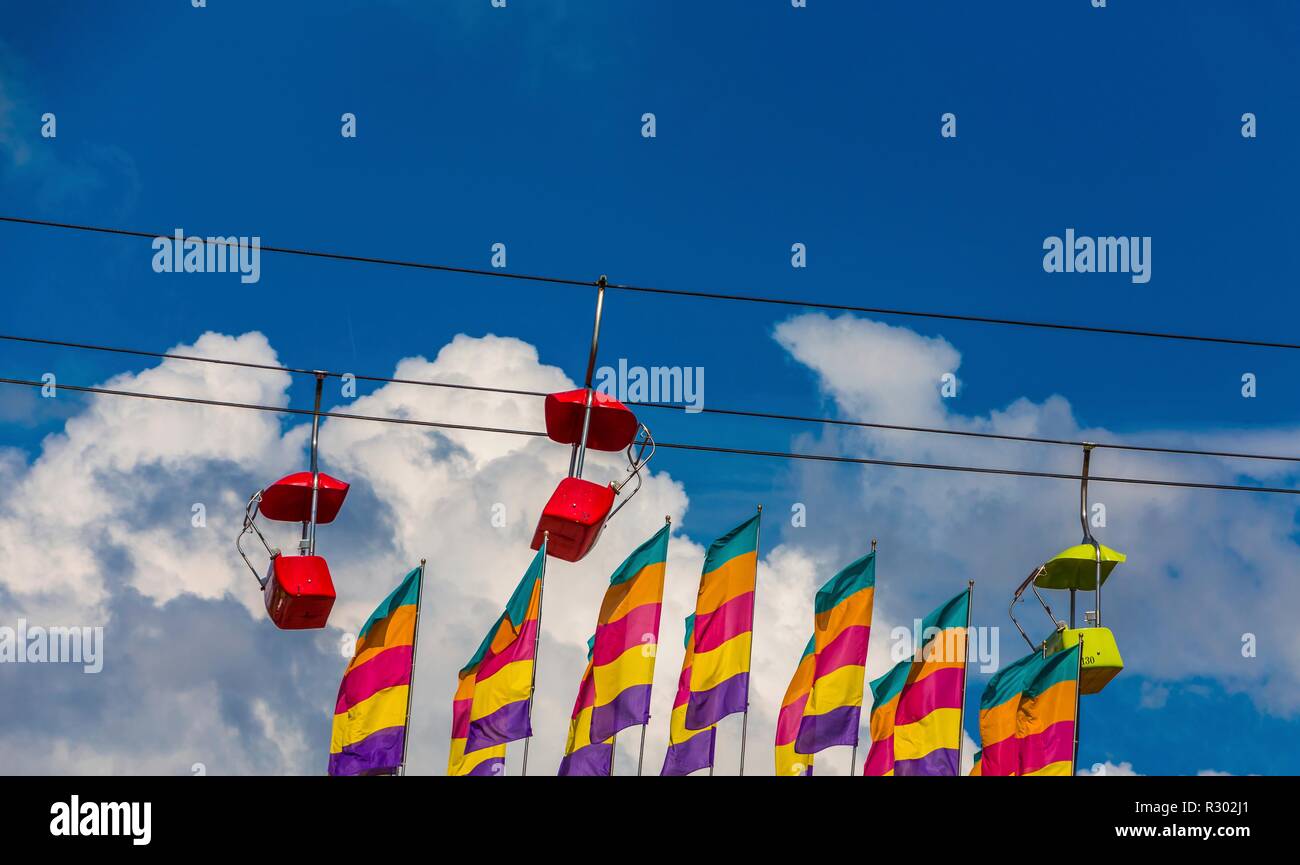 Colorful Rides and Attractions at a Local County Fair Stock Photo - Alamy