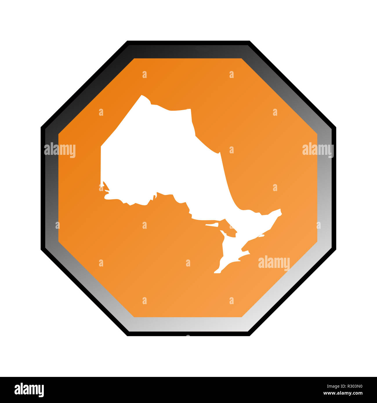 Blank ontario map hi-res stock photography and images - Alamy