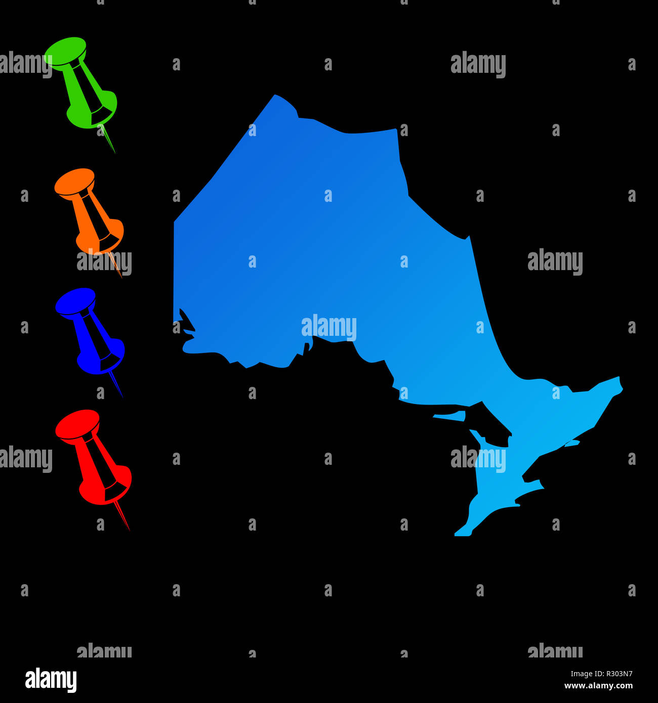 Blank ontario map hi-res stock photography and images - Alamy
