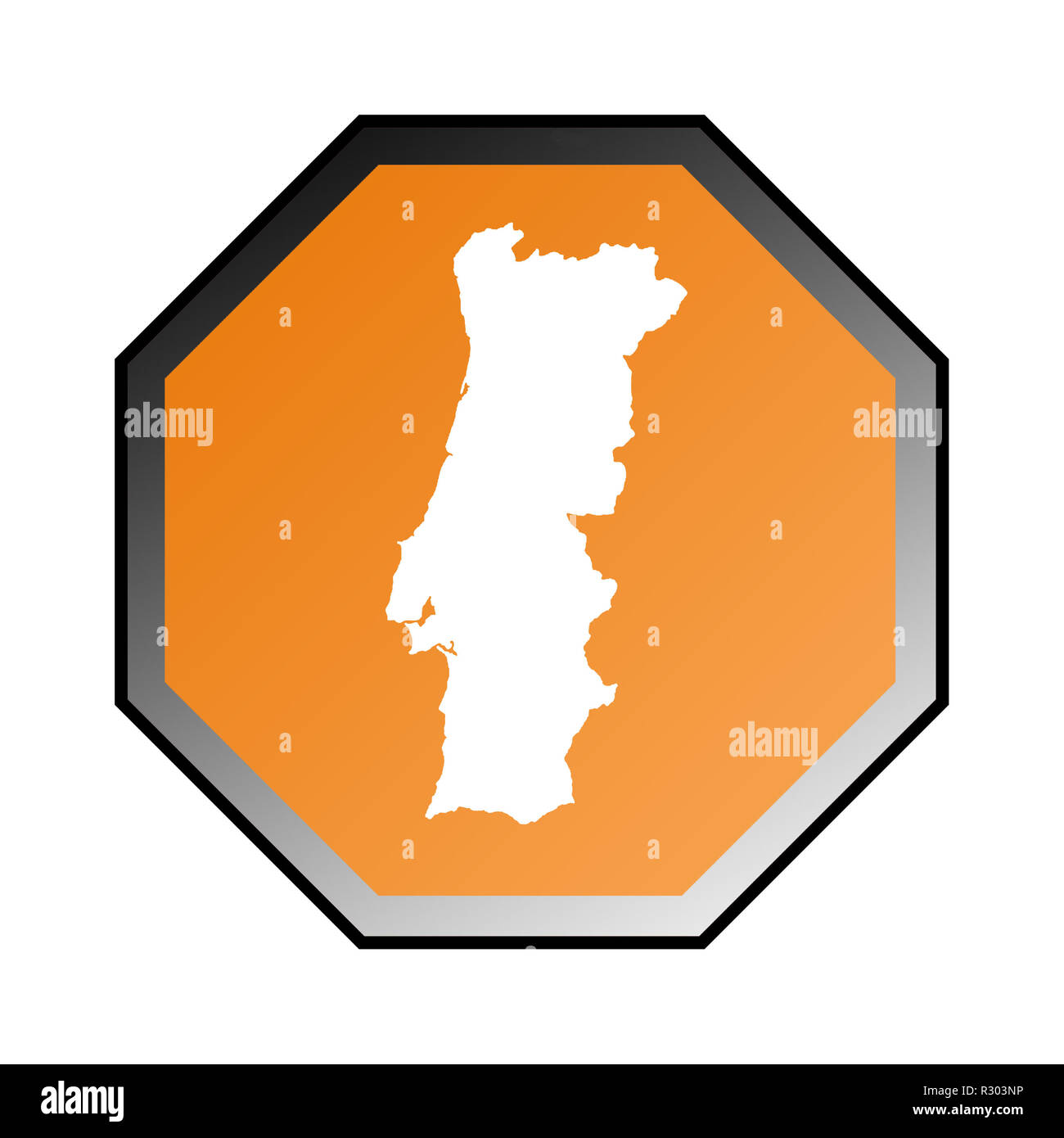 Portugal blank map hi-res stock photography and images - Alamy