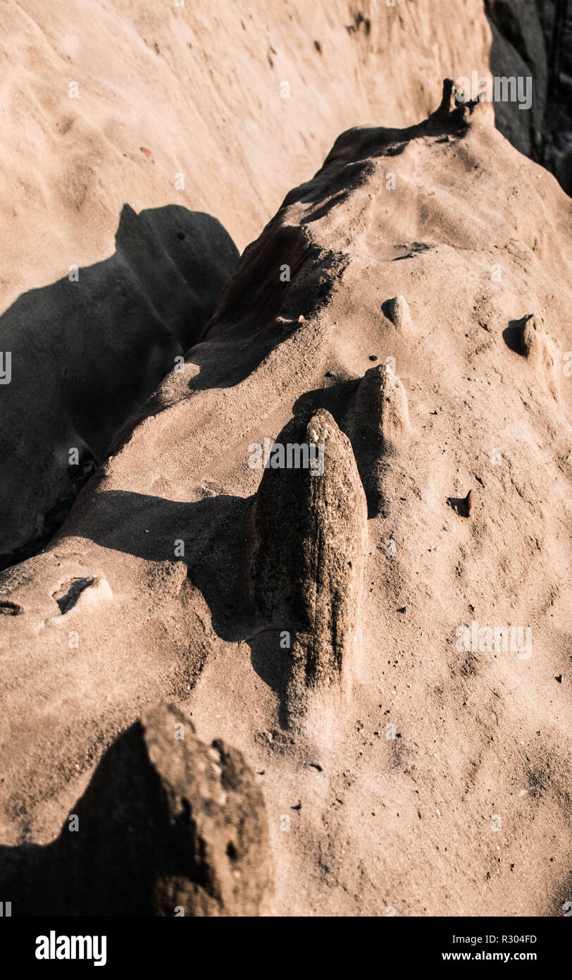 A smooth rounded, sandstone ridge, eroded and shaped by the intense ...