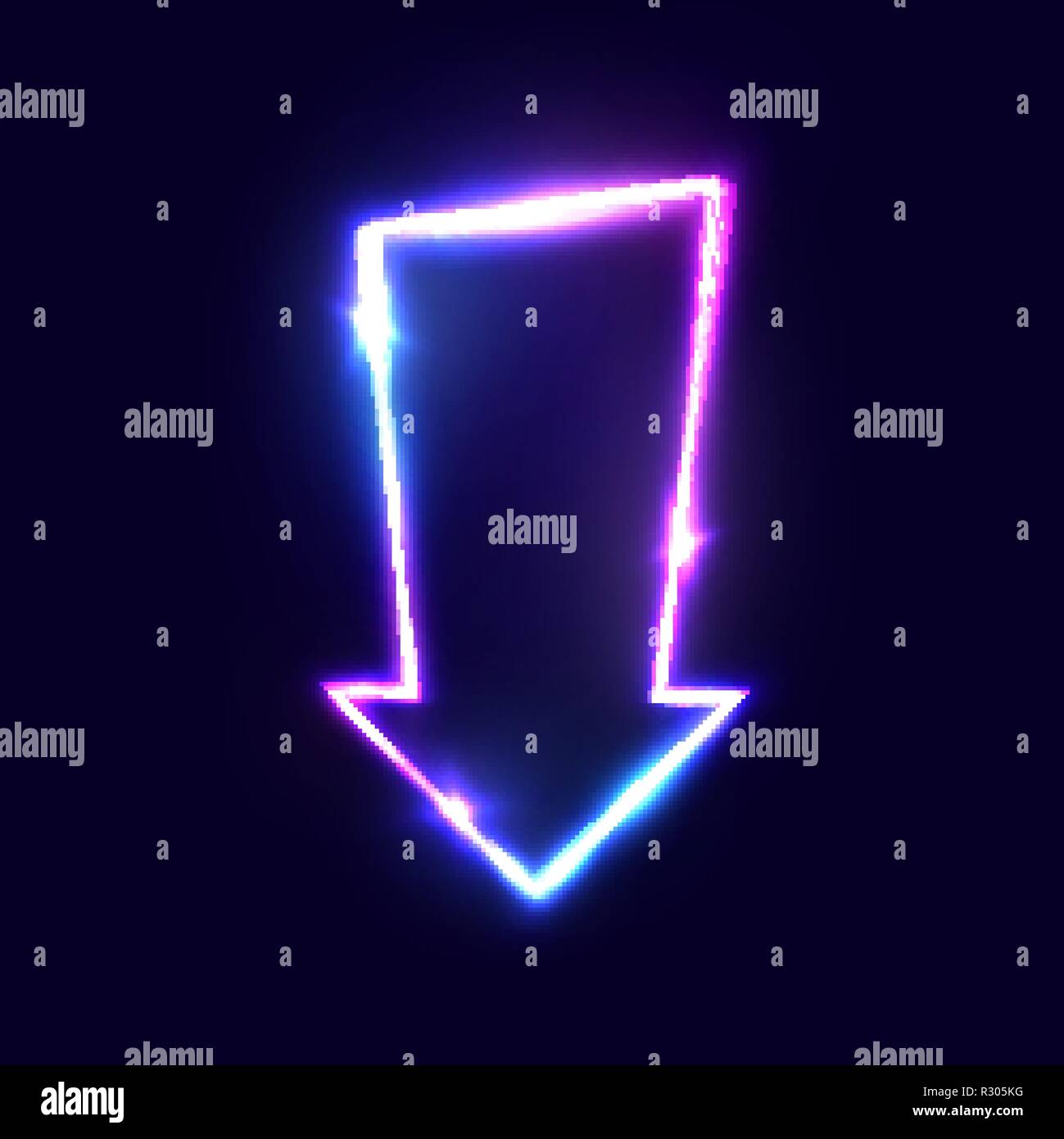 Neon sign on dark Stock Vector Images - Alamy