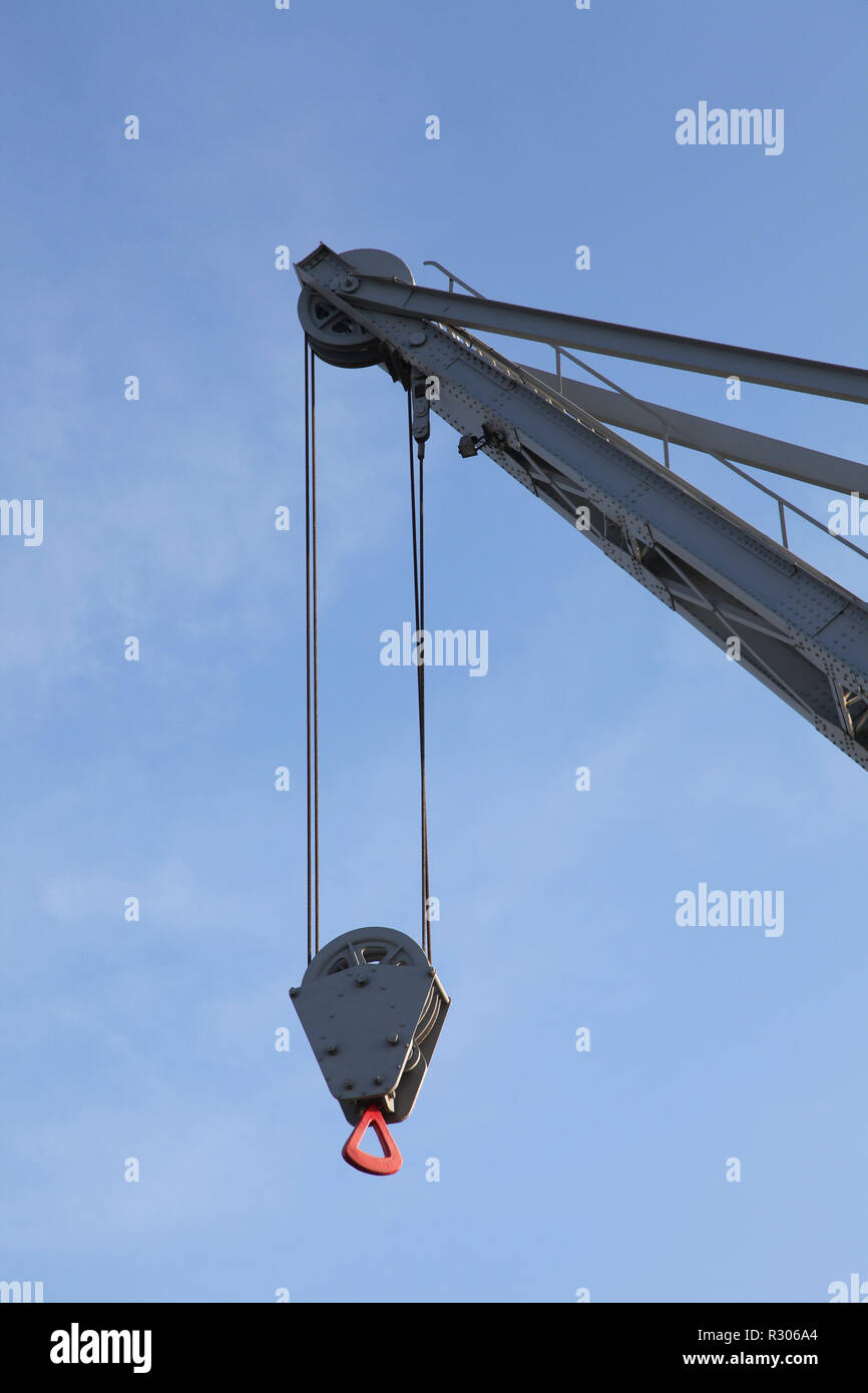 details of a loading crane Stock Photo - Alamy