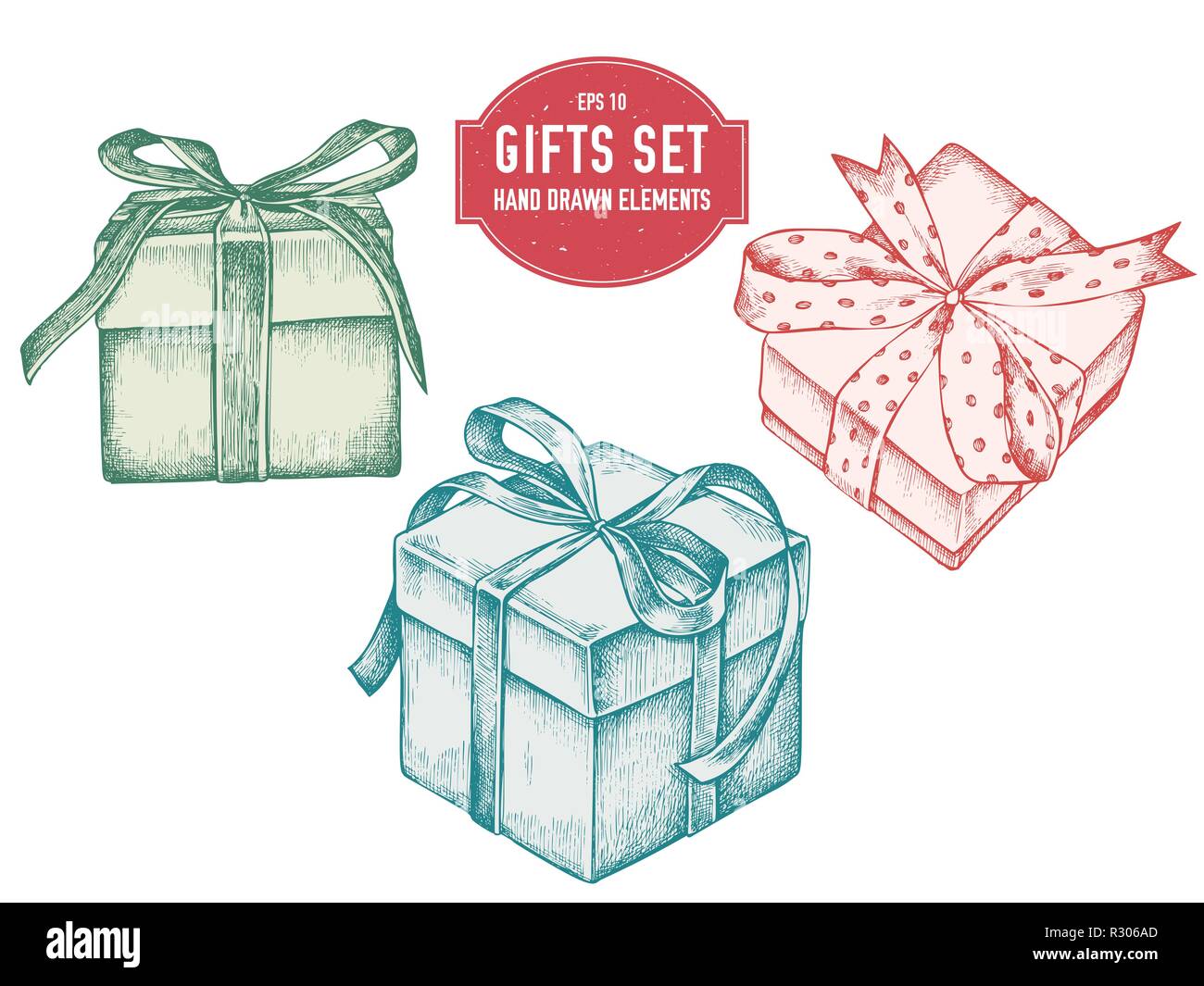 Different gift boxes collection Stock Vector Images - Alamy
