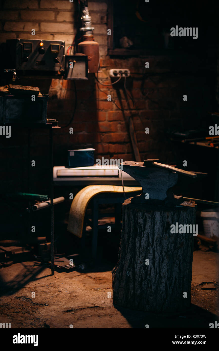Tools in a blacksmiths workshop hi-res stock photography and images - Alamy