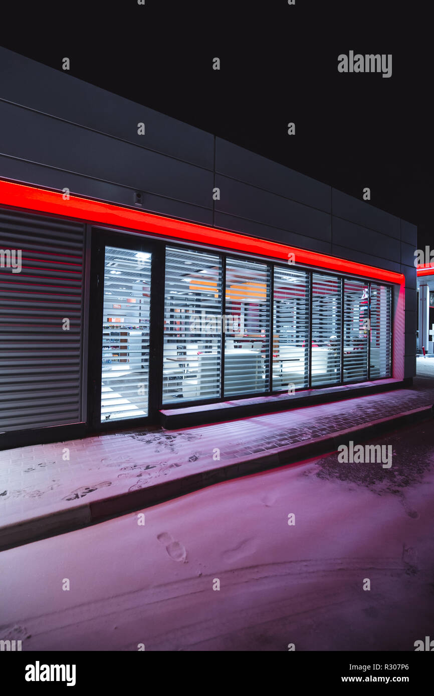 Gas station night view hi-res stock photography and images - Alamy