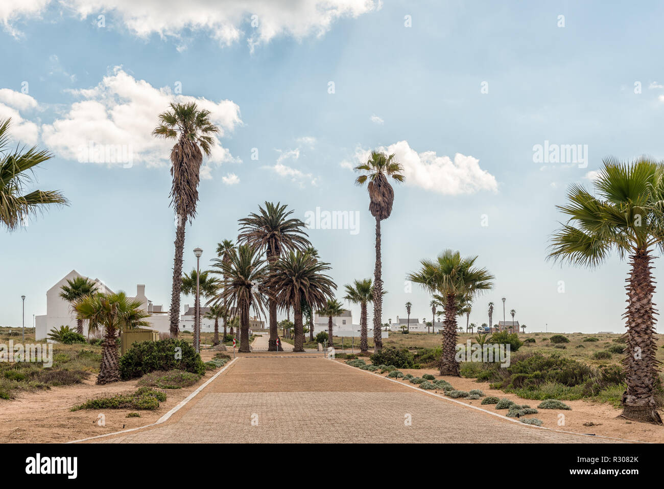 ST HELENA BAY, SOUTH AFRICA, AUGUST 21, 2018: A view of Lampies Drive ...