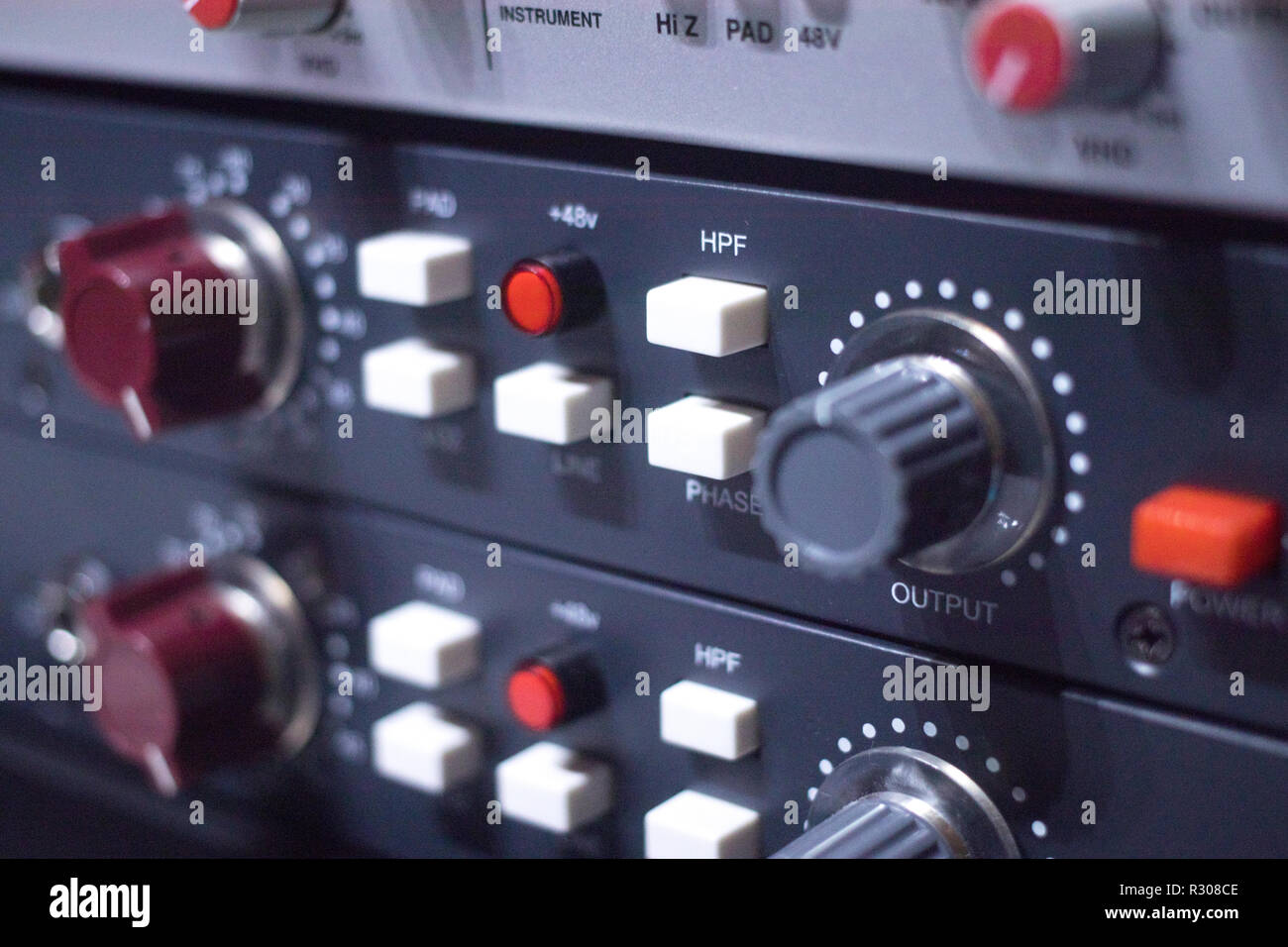 Recording studio audio computer editing mixing program sound controls ...