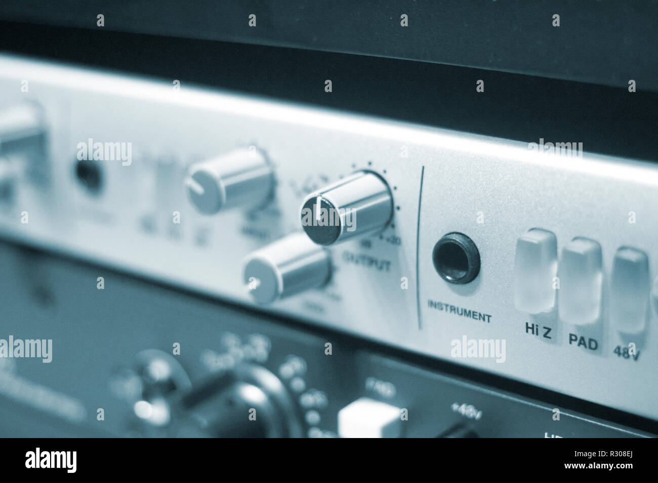 Recording studio audio computer editing mixing program sound controls ...