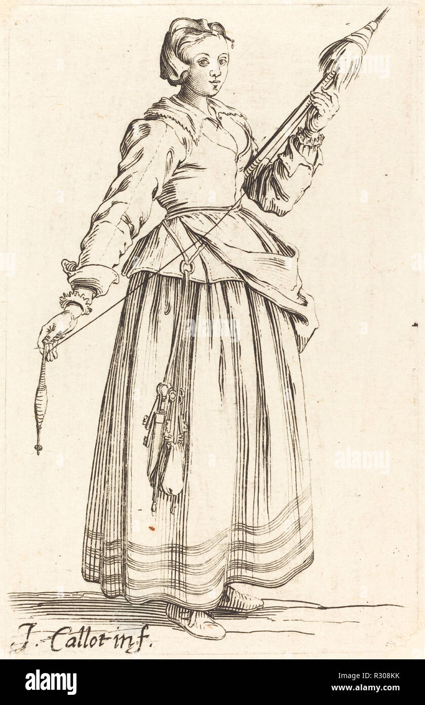 Woman with distaff hi-res stock photography and images - Alamy