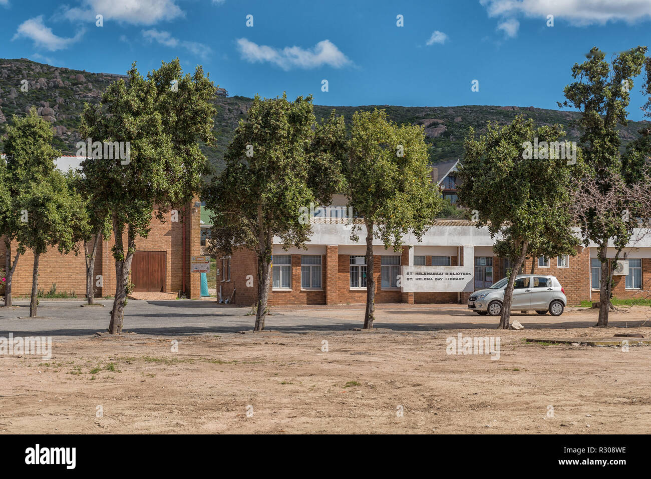 ST HELENA BAY, SOUTH AFRICA, AUGUST 21, 2018: A street scene, with the ...