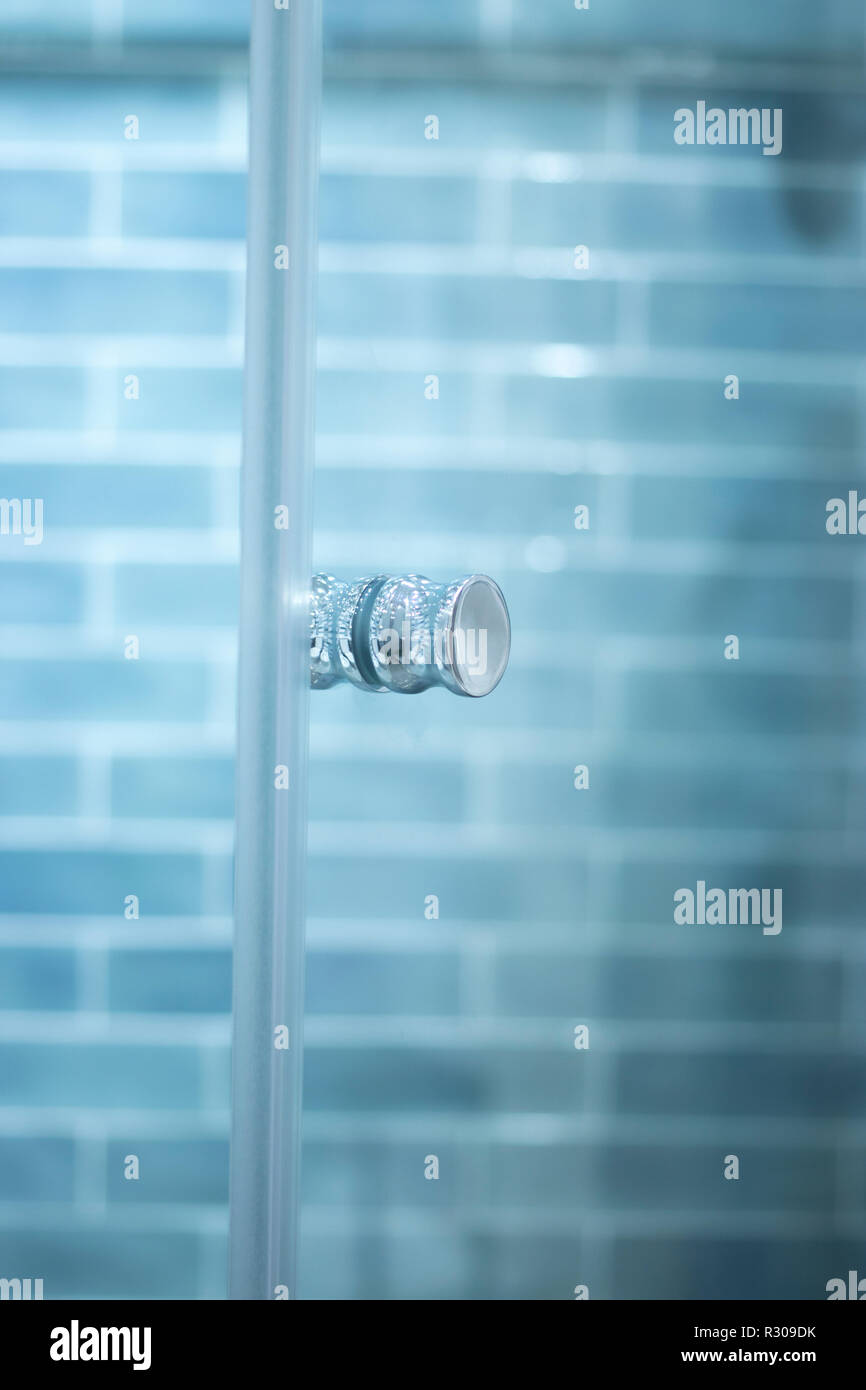 Bathroom chrome shower head showroom display of new design option for ...