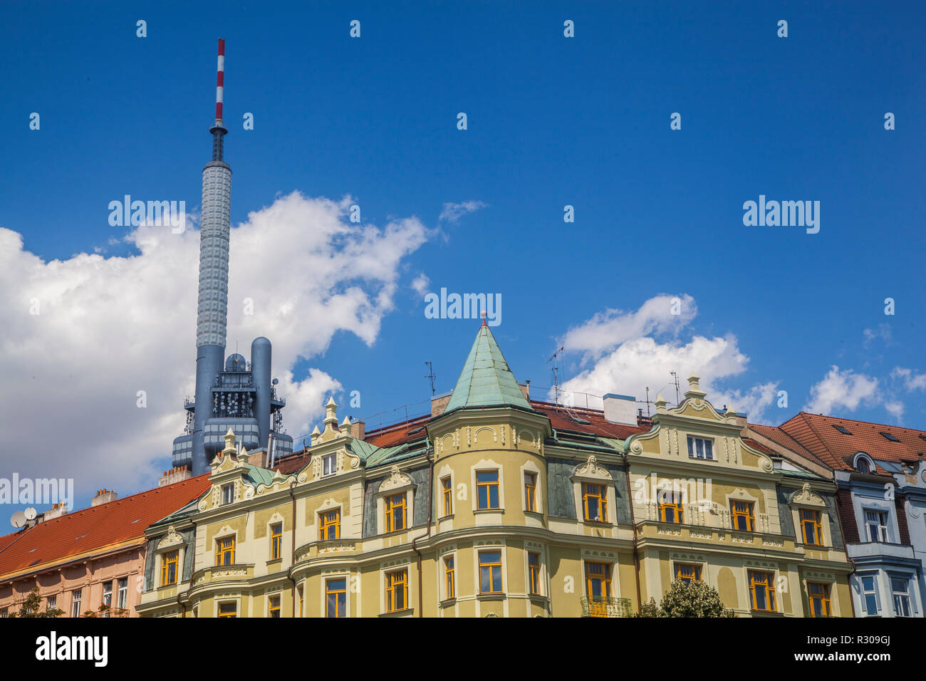 A view to Zizkov TV Tower in Prague Stock Photo - Alamy
