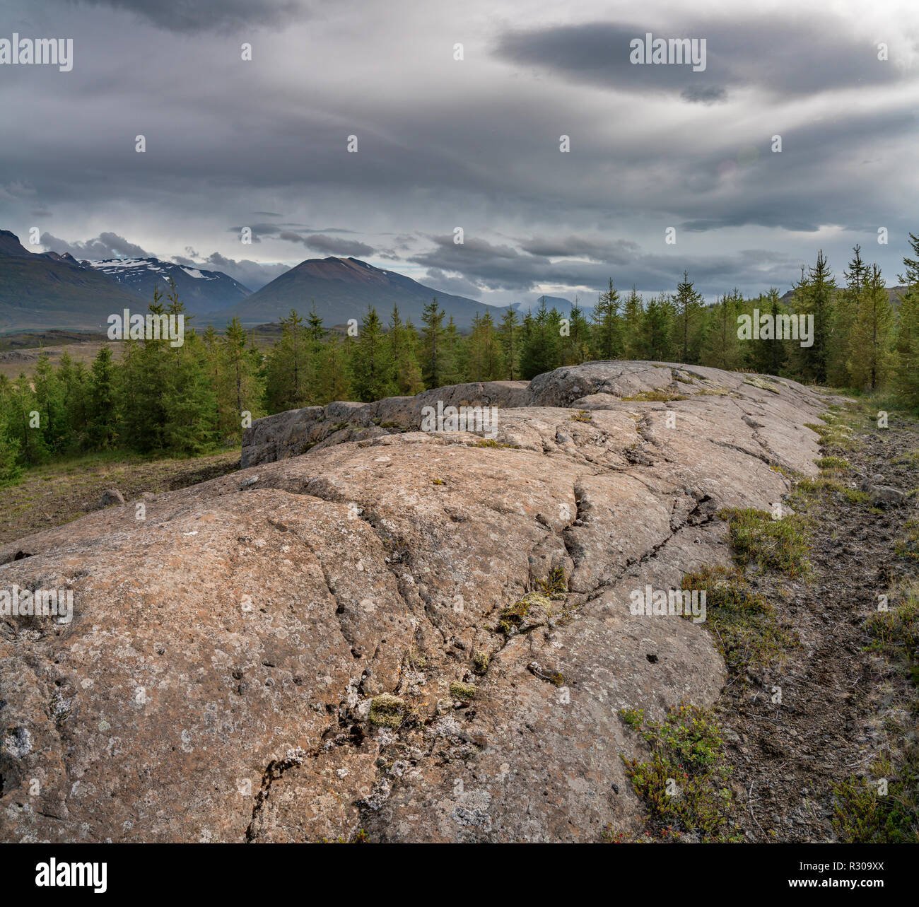 Rock formation created by glacier hi-res stock photography and images ...