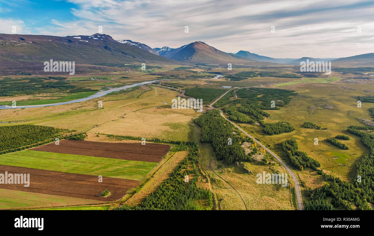 Aerial view of farms hi-res stock photography and images - Alamy