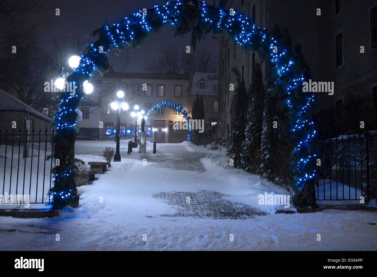 Quebec city night lights street lights hi-res stock photography and ...